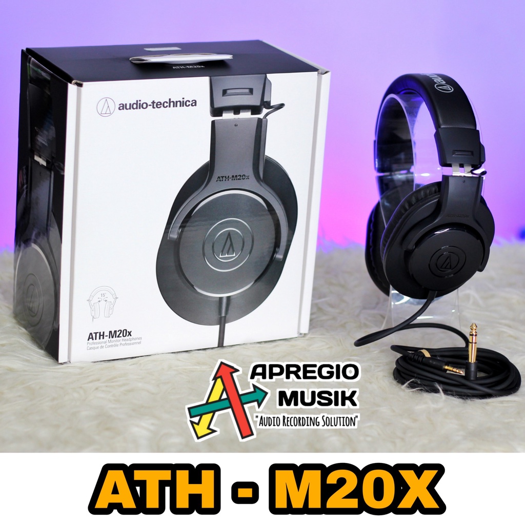 Jual Audio Technica M20X M20 X Professional Headphone Flat Monitoring | Shopee Indonesia