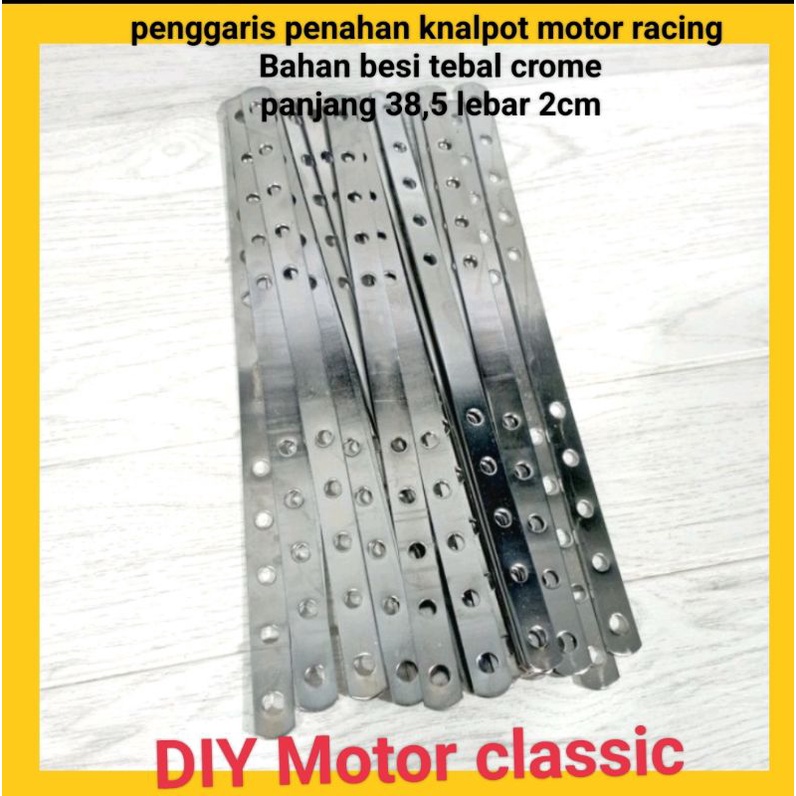 Jual panel besi bolong penggaris penahan knalpot motor racing | Shopee ...