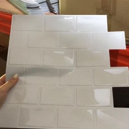 Jual (1Pak isi 10Pcs) Sticker Dinding Timbul Glossy 3D Wall Tile ...