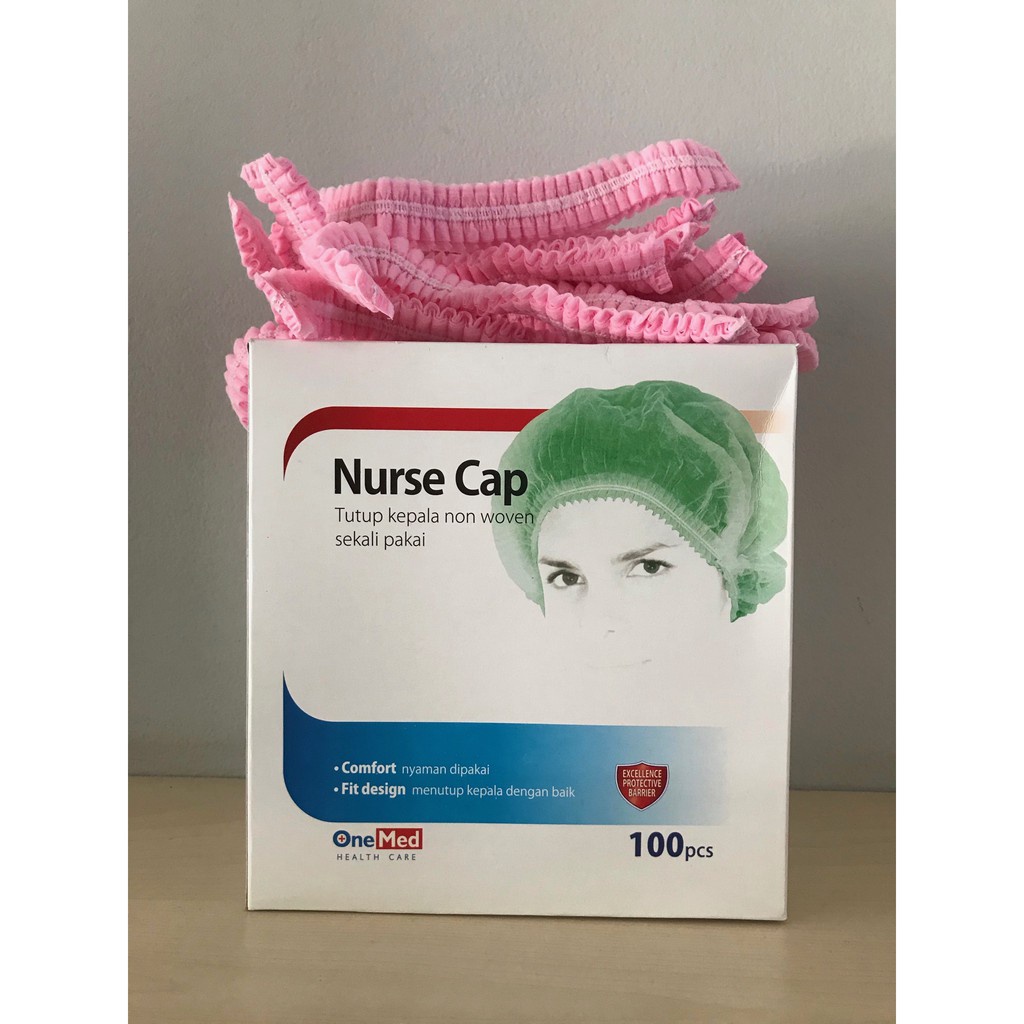 Jual NURSE CAP / HAIRNET / SHOE COVER OneMed Spunbound | Shopee Indonesia