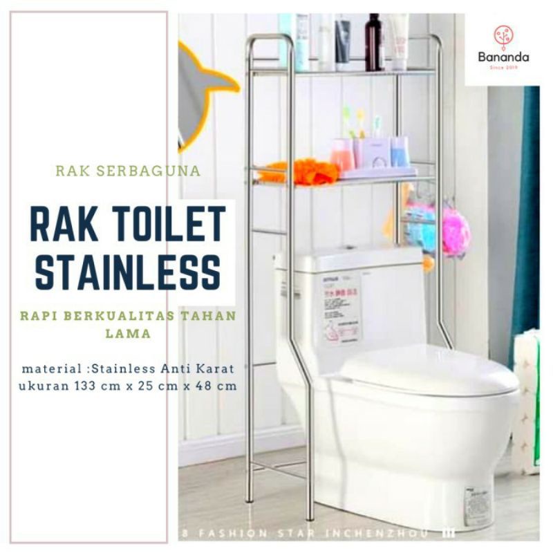 Jual Rak Toilet Kloset STAINLESS STEEL ANTI KARAT Rak Serbaguna Kamar ...
