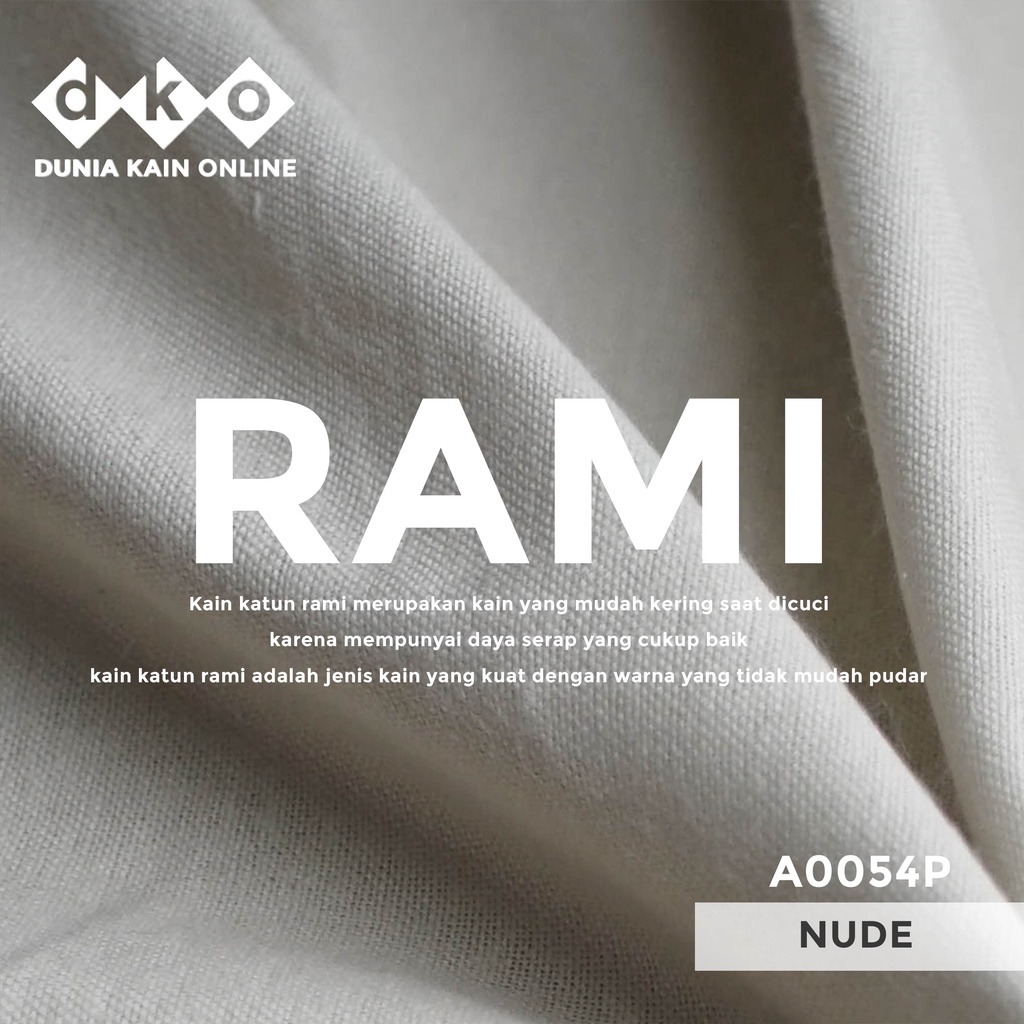 Jual DKO Kain RAMI Linen Premium Warna Nude | Shopee Indonesia
