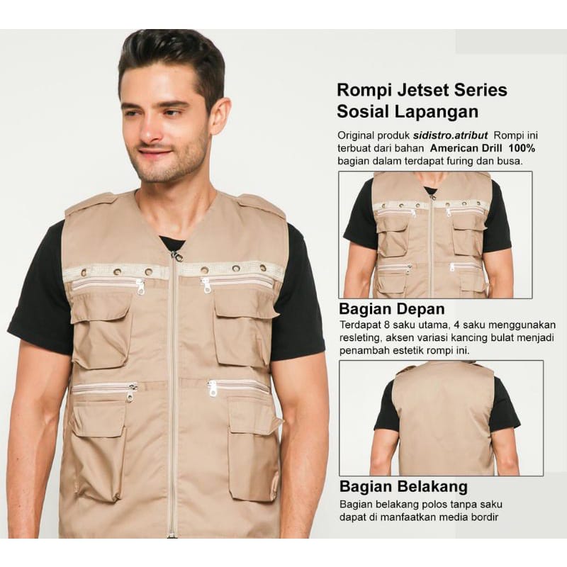 Jual Rompi lapanggan/ Rompi Polos / Rompi pria motor / Rompi pria keren ...