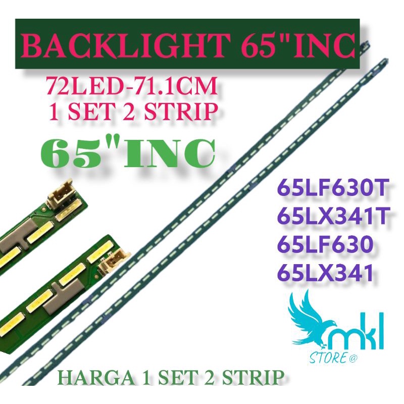 Jual BACKLIGHT TV LED LG 65"INC 72LED HARGA 1 SET 2 STRIP | Shopee ...
