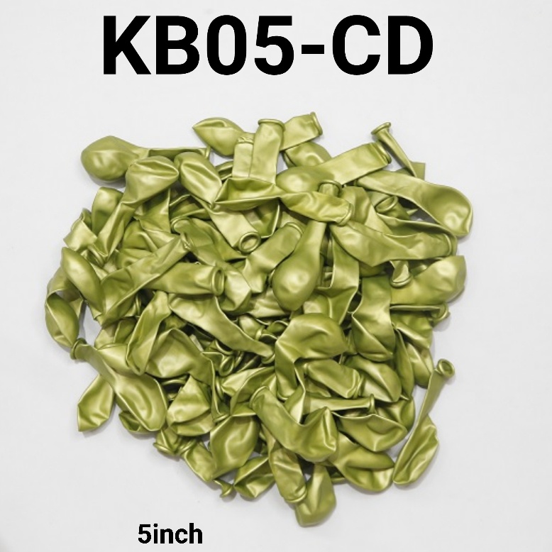 Jual KB05-CD Balon latex 5 inch chrome tebal mengkilap hijau ijo (Balon ...