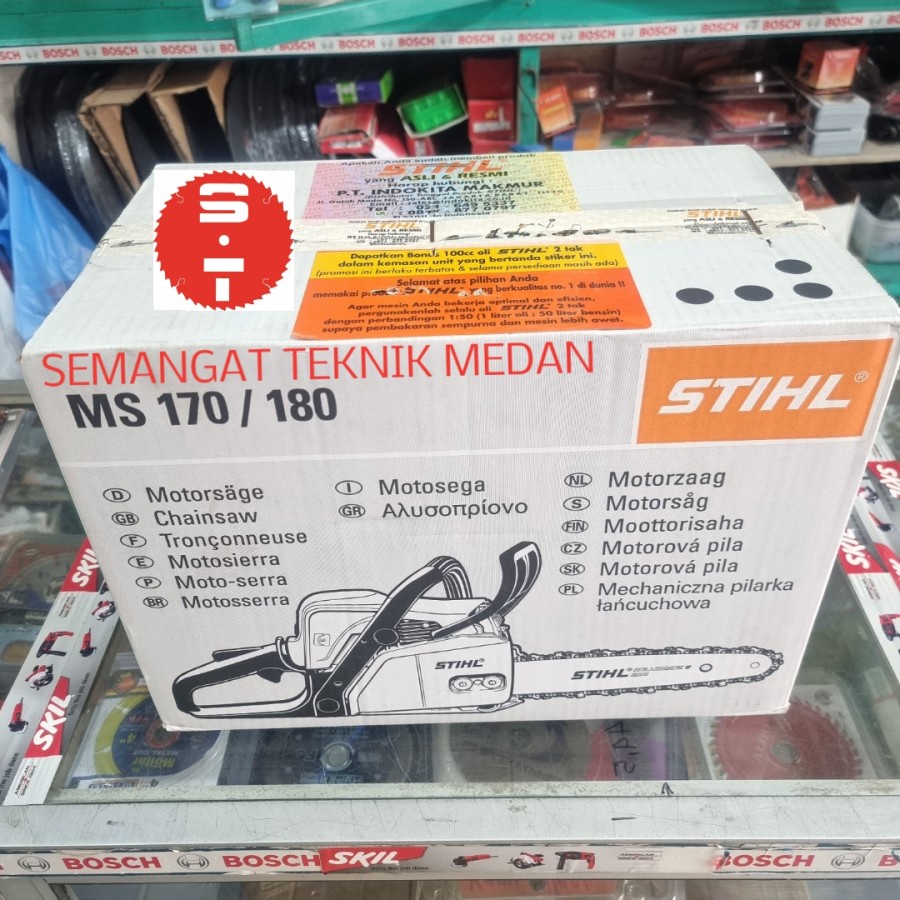 Jual MS170 MESIN CHAINSAW CHAIN SAW GERGAJI POTONG KAYU 14 " STIHL MS 170 | Shopee Indonesia