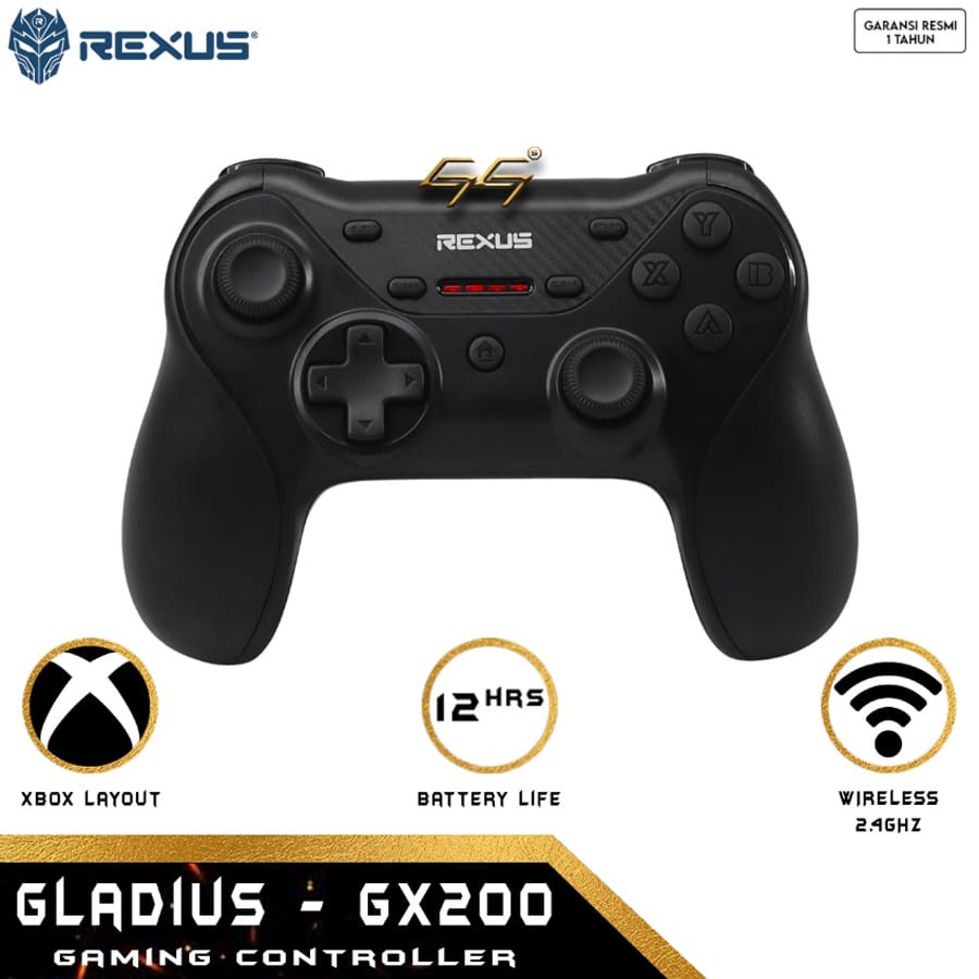 Jual B* Wireless Gaming Controller Android/PS/Windows/PC Rexus Gladius ...