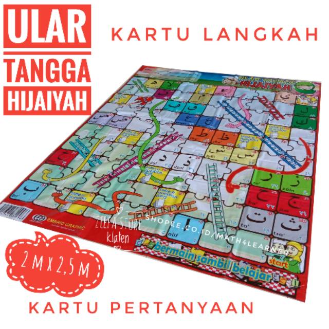 Jual [2 m x 2,5 m] Ular Tangga Hijaiyah Ukuran M Karpet Jumbo Raksasa ...