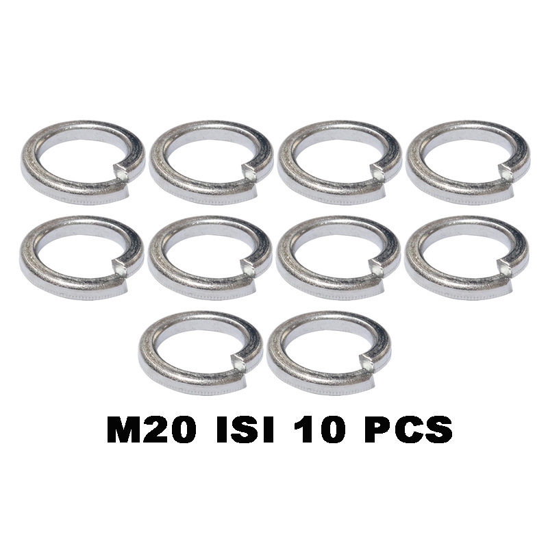 Jual EELIC RPB-M20 Isi 10 pcs Ring per besi spring washer ring besi ...