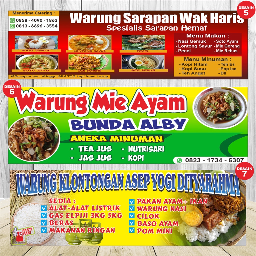 Jual Cetak Banner Spanduk Warung Bahan Flexy 280Gsm Satu Hari Jadi ...