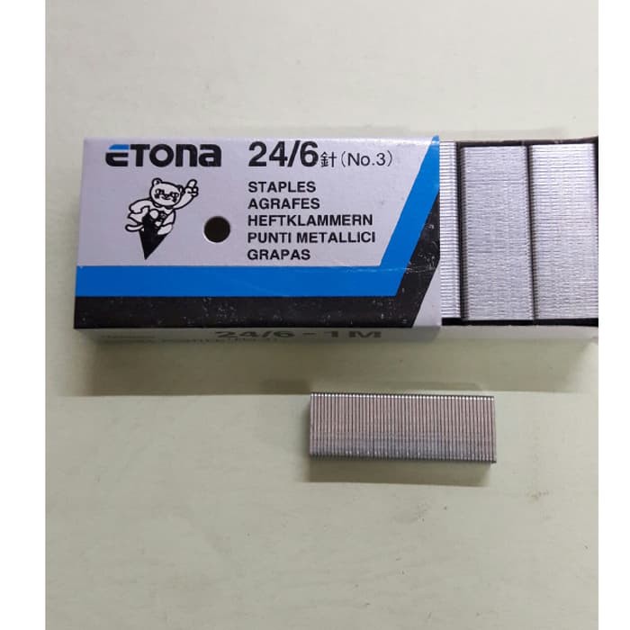 Jual Isi staples ETONA no 3 24/6 produk asli untuk ukuran besar ...