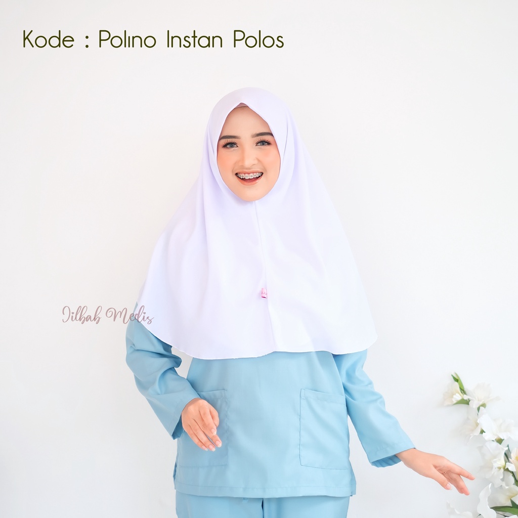 Jual Jilbab INSTAN POLOS Jilbab Medis Nakes Perawat Bidan | Shopee ...