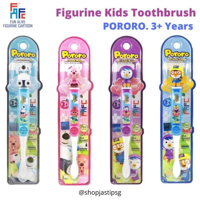 Jual Figurine Kids Toothbrush Sikat Pororo Gigi Anak Fun Kids Children ...