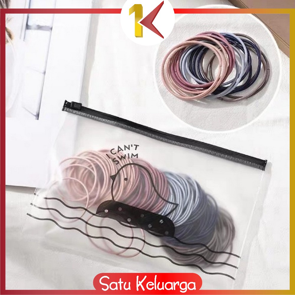 Jual SK-C213 Ikat Rambut Polos Warna-Warni 100pcs / Ikat Rambut ...