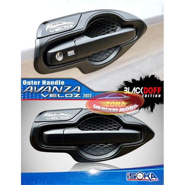 Jual Paket Promo Cover Door Handle + Outer Pintu All New Avanza Veloz Xenia 2022 2023 Hitam Doff ...