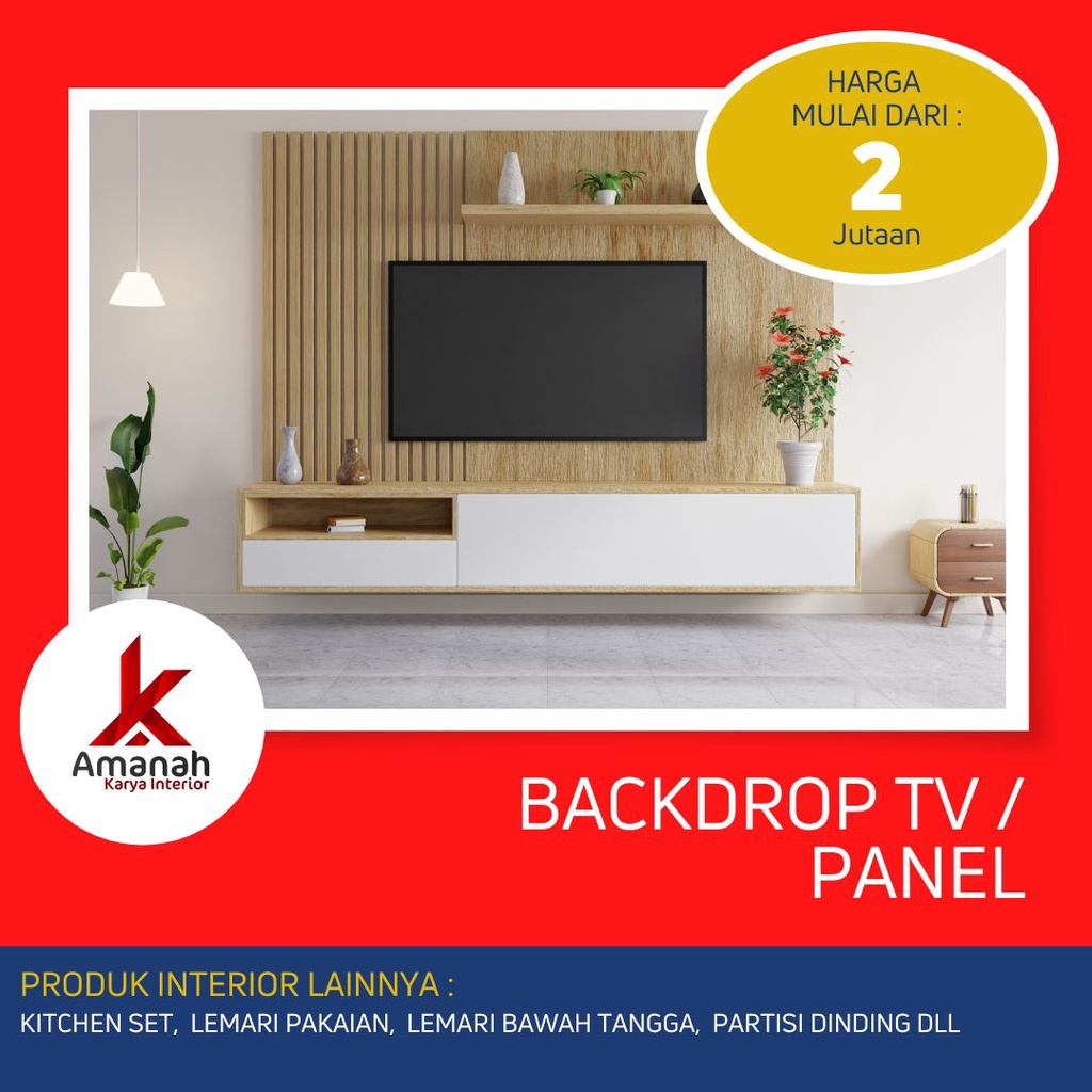 Jual BACKDROP TV / PANEL Minimalis Modern | Shopee Indonesia