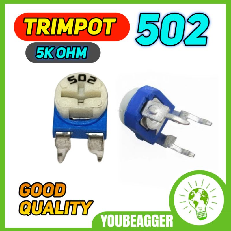 Jual Trimpot 502 5K ohm variabel resistor | Shopee Indonesia