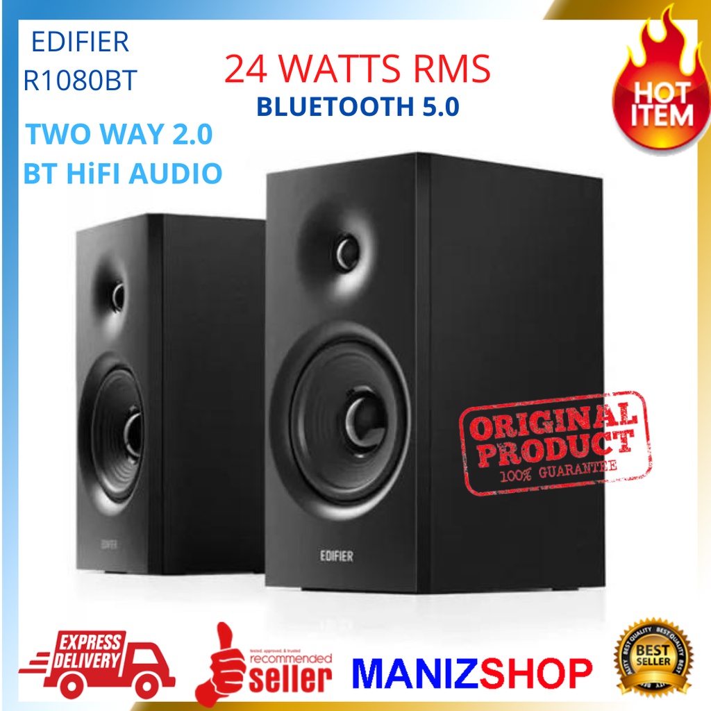 Jual EDIFIER R1080BT BLUETOOTH HiFi PREMIUM BOOKSHELF SPEAKER 24 WATT ...