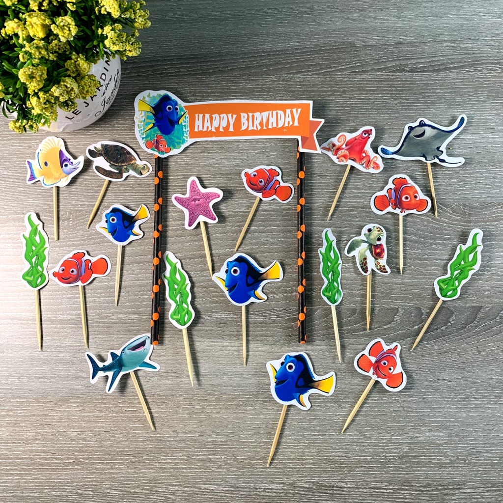 Jual Topper cake Ikan Nemo Ulang Tahun Hiasan Kue Ulang tahun Birthday ...