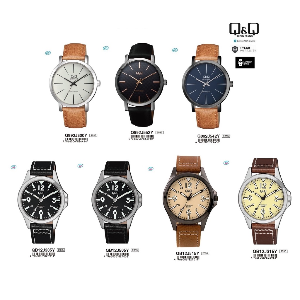 Jual Q&Q QNQ QQ Q892 QB12 ORIGINAL ANALOG WATCH JAM TANGAN PRIA TALI ...