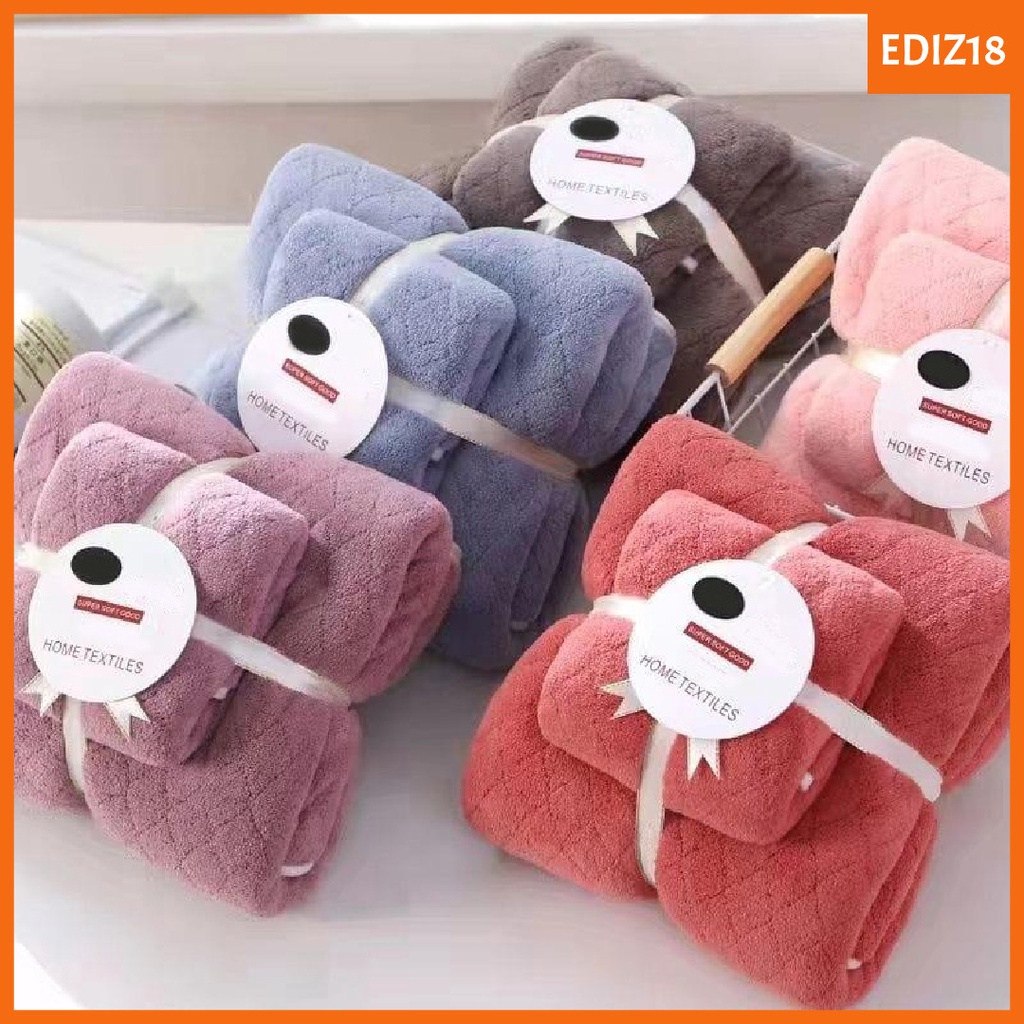 Jual HANDUK SET 2IN1 MOTIF DIAGONAL TERBARU (1SET ISI 2PCS) LEMBUT DAN ...