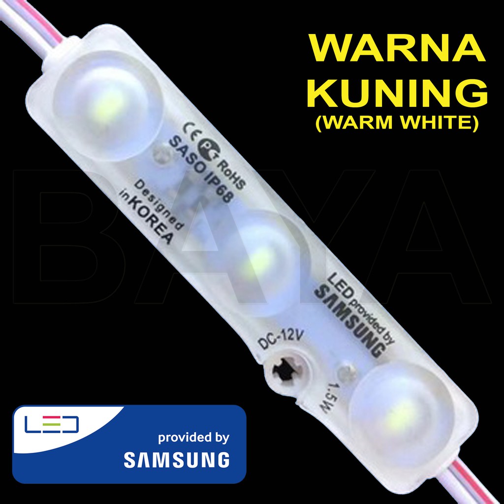 Jual SAMSUNG lampu LED Modul module SASO IP68 SMD 5730 DC 12v 1,5 watt 1,5w 3 mata KOREA ...