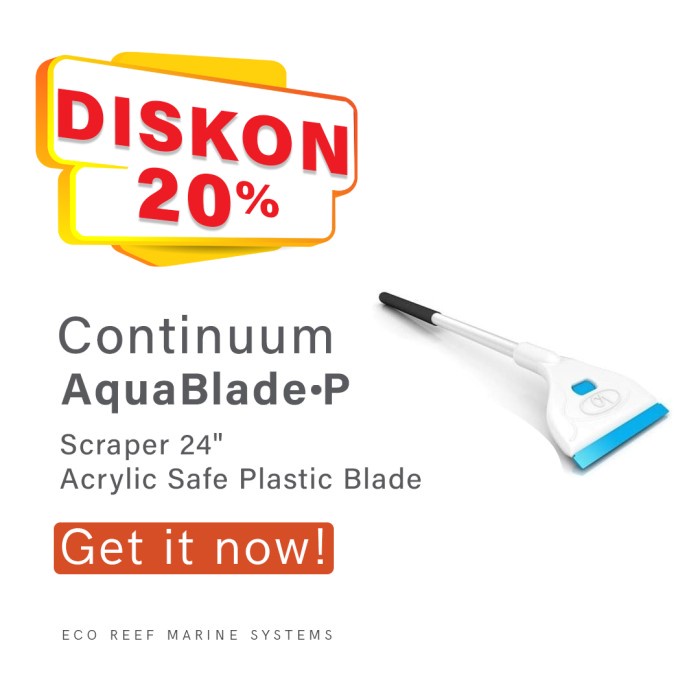 Jual PROMO 20% Continuum AquaBlade P Scraper 24" Acrylic Safe Plastic ...