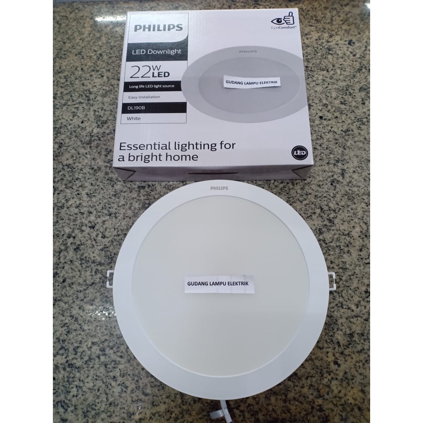 Jual Lampu LED PHILIPS downlight ERIDANI DL190B 22 watt 22w 8" 8 inch ...