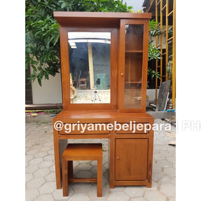 Jual Meja rias / tolet minimalis jati jepara | Shopee Indonesia