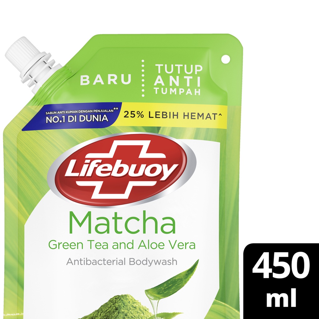 Jual Lifebuoy Antibacterial Body Wash Refill Matcha Green Tea 450 ml ...