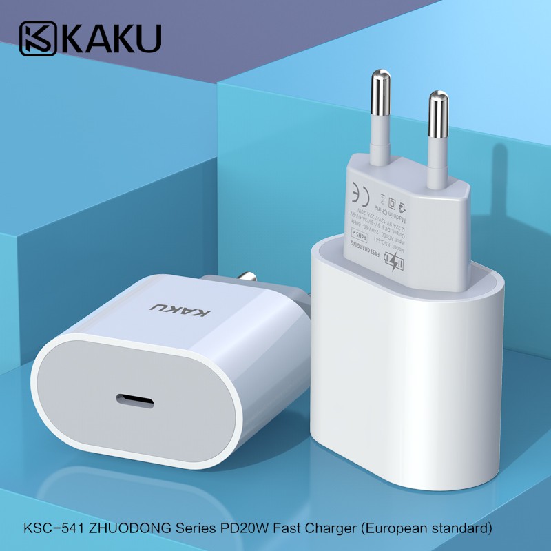 Jual KAKU 541 CHARGER 1 PORT QUICK CHARGER PD20W FAST CHARGER (EU) | Shopee Indonesia