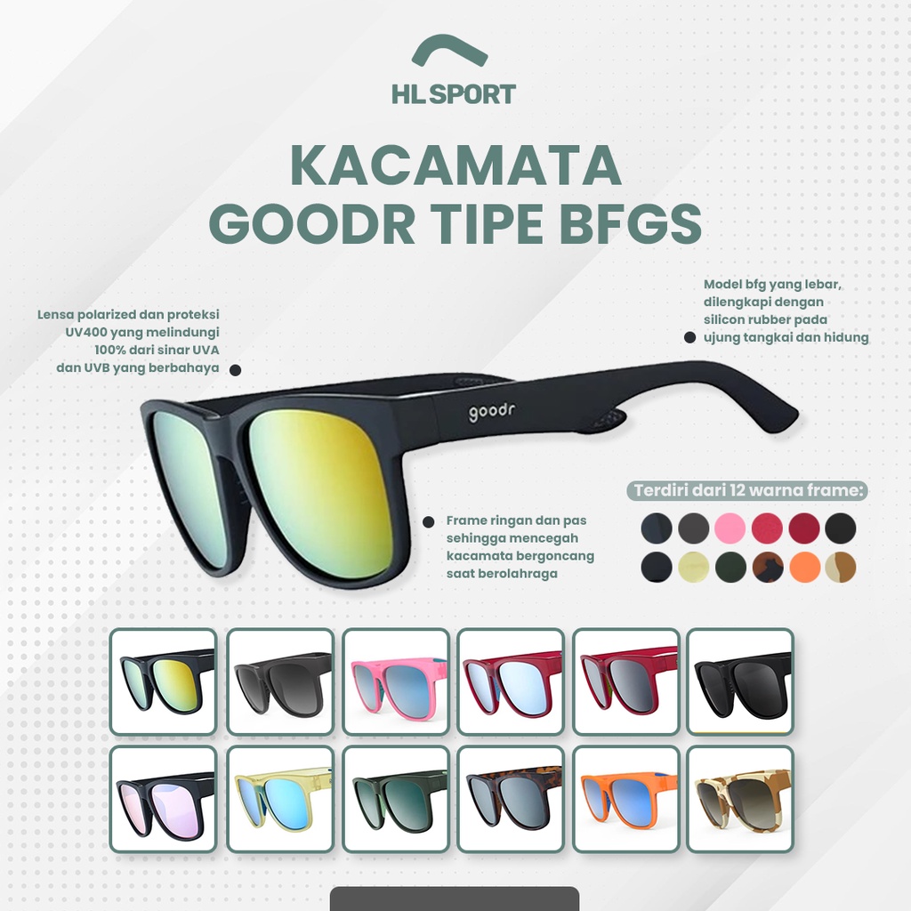 Jual Kacamata Goodr BFGS Polarized Mirror Sunglasses Lari Sepeda Gym ...