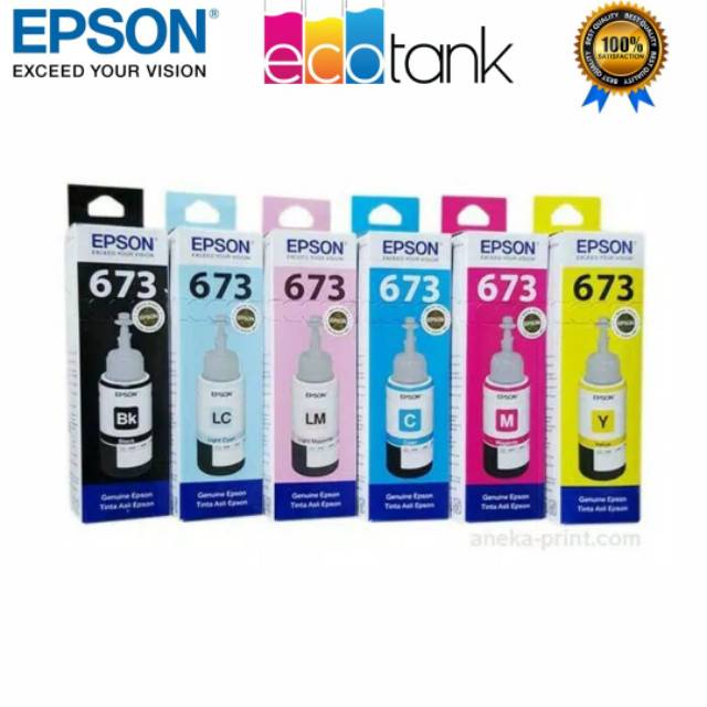 Jual Tinta Epson 673 Original (B.C.M.Y.LC.LM) | Shopee Indonesia