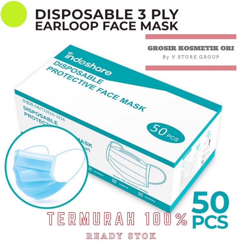 Jual ADA BOX MASKER EARLOOP 3play ISI 50PCS | Shopee Indonesia