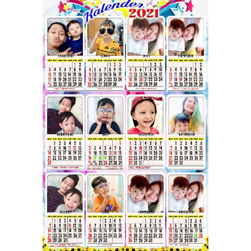 Jual KALENDER KOSTUM 2021BISA PAKAI FOTO SENDIRI | Shopee Indonesia