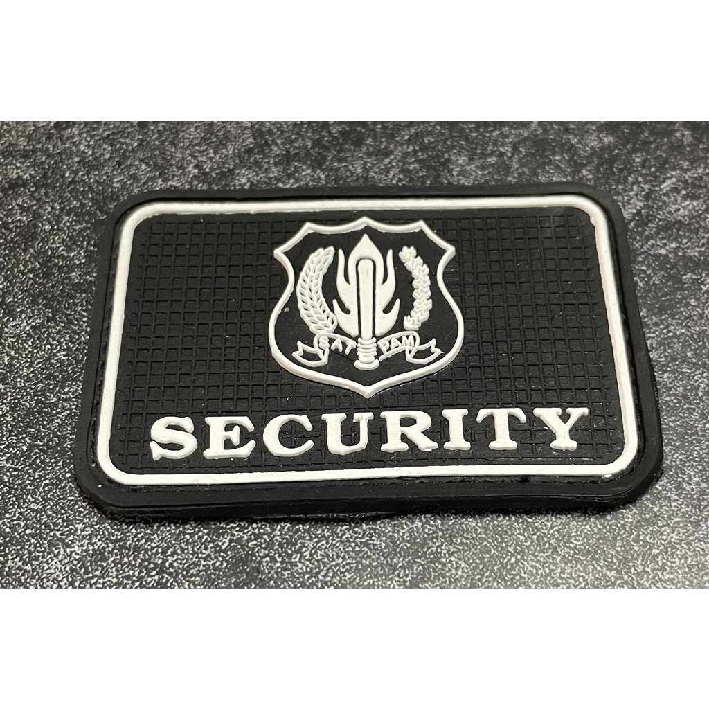Jual Patch Security (Tulisan+Logo Pth) - Patch Velcro Satpam - Prepetan Karet | Shopee Indonesia