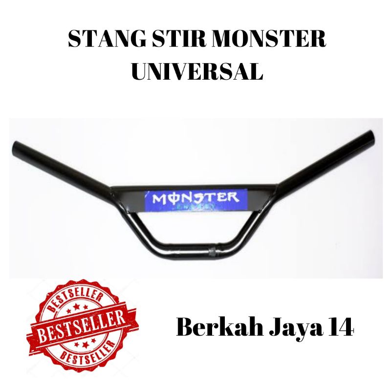 Jual STANG STIR MOTOR MONSTER WARNA HITAM BAHAN BESI TEBAL LAKI MATIC ...