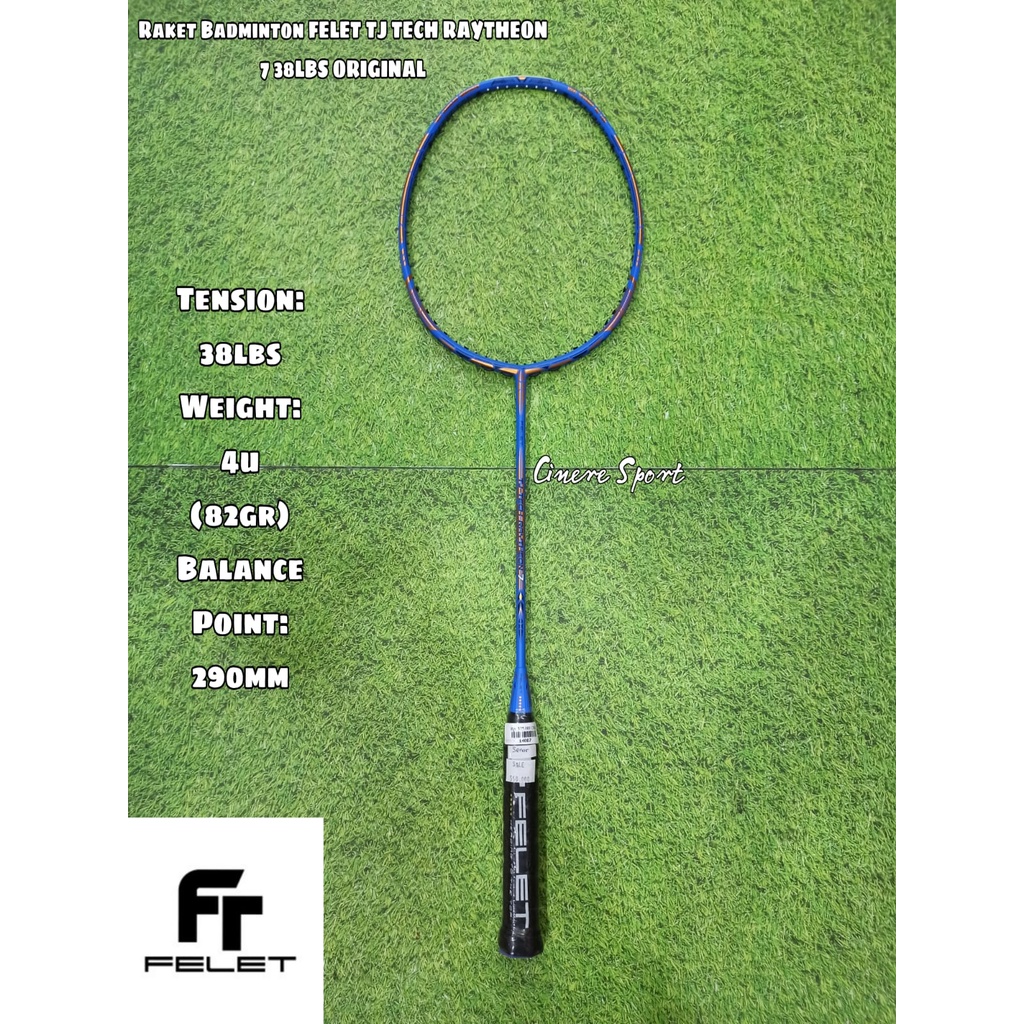 Jual Raket Badminton FELET TJ TECH RAYTHEON 7 38LBS ORIGINAL | Shopee ...
