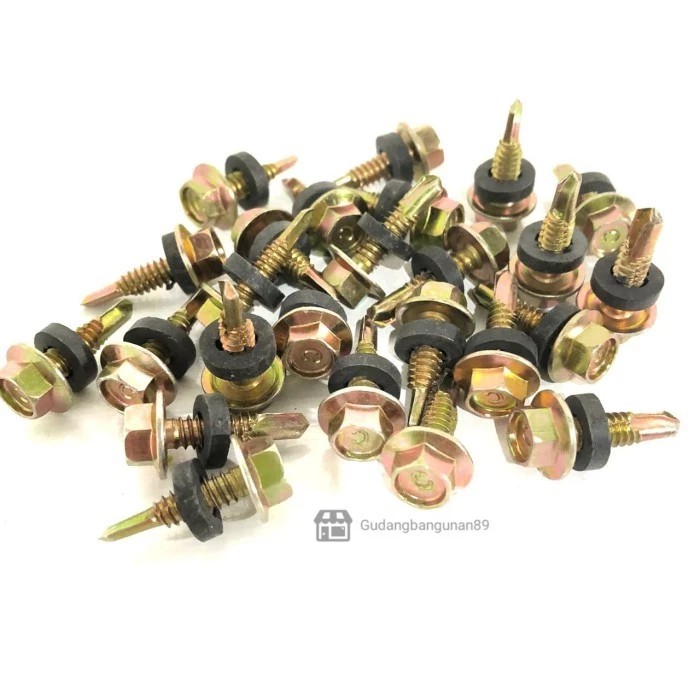 Jual Baut Roofing 2 CM/Ruping/Skrup Sekrup 12 x 20 /Self Drilling Screw ...