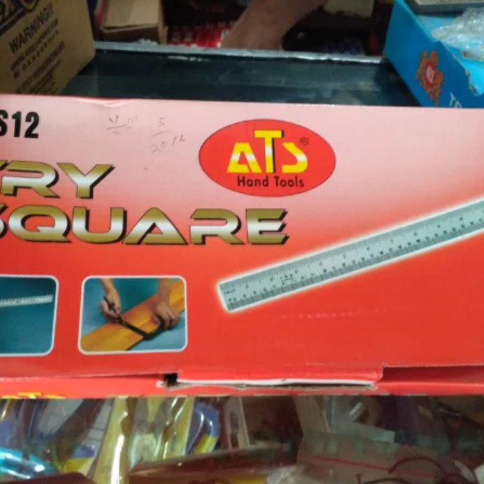 Jual Penggaris Siku ATS Hand Tools TS12 -alat ukur penggaris model siku ...