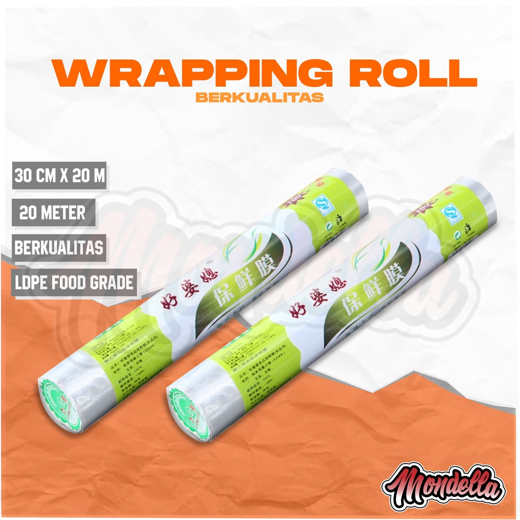 Jual Plastik Wrapping Roll 20 Meter Plastik Wrapping Pembungkus Makanan ...