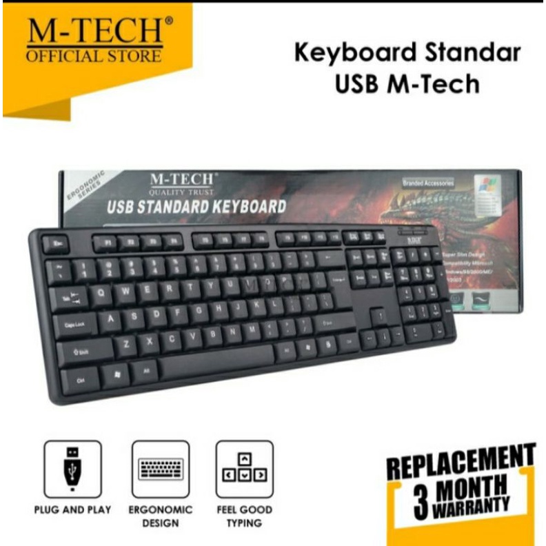 Jual Keyboard USB M-Tech Standar STK01 | Shopee Indonesia