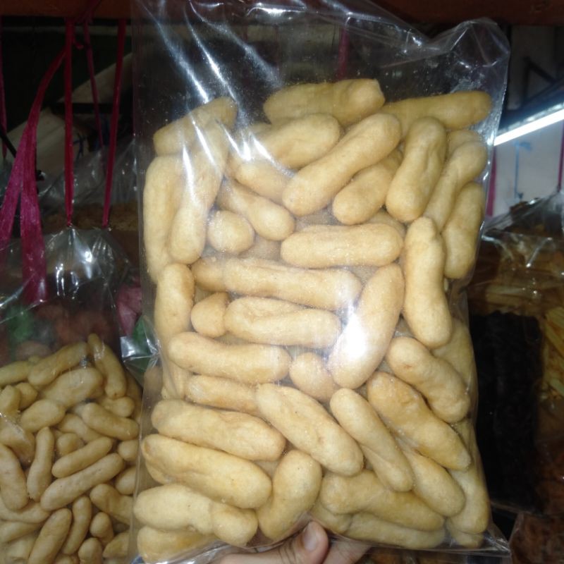Jual camilan snack kiloan krupuk kerupuk ikan tenggiri stik empuk 250 ...