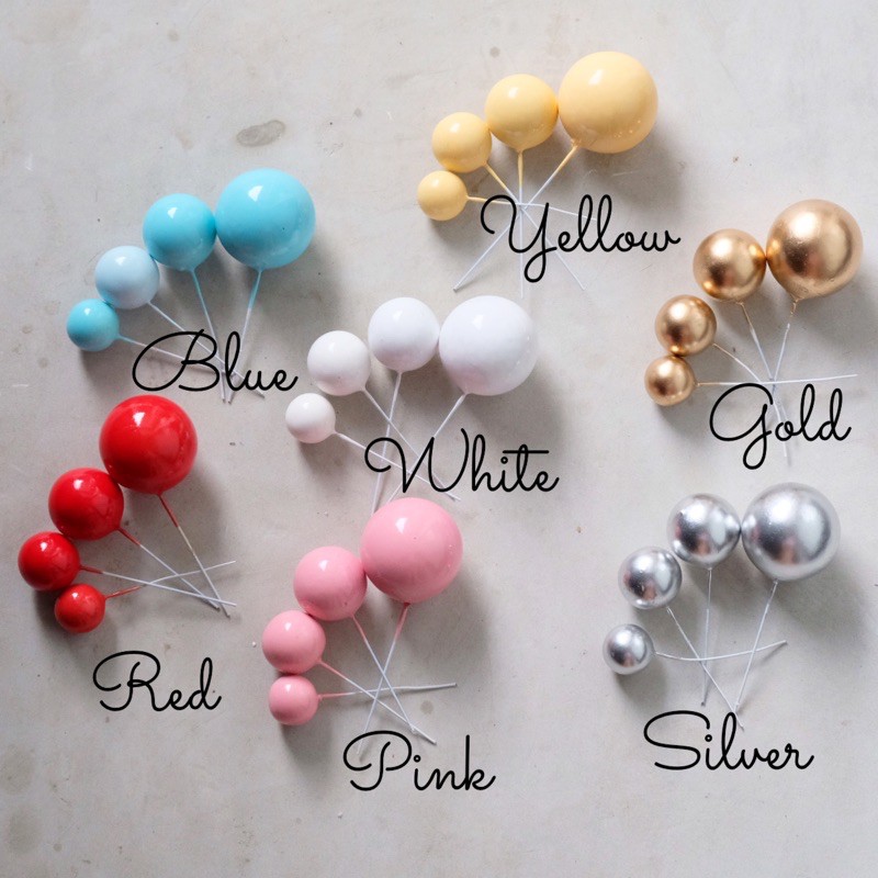 Jual topper hiasan kue cake bola warna | Shopee Indonesia
