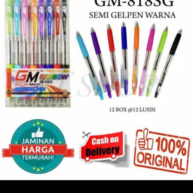 Jual PROMO Semi GEL PEN WARNA ISI 10 SATU PAK | Shopee Indonesia