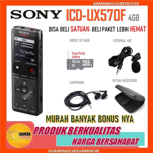 Jual Sony ICD-UX570F ICD-UX570 Digital Voice Recorder/Alat Rekam Sony ...