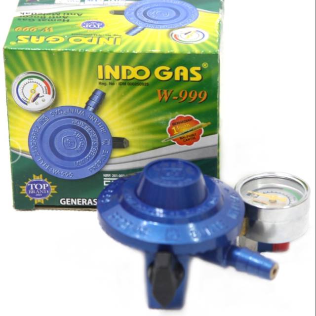 Jual Indo Gas W-999 - Regulator LPG - Biru | Shopee Indonesia
