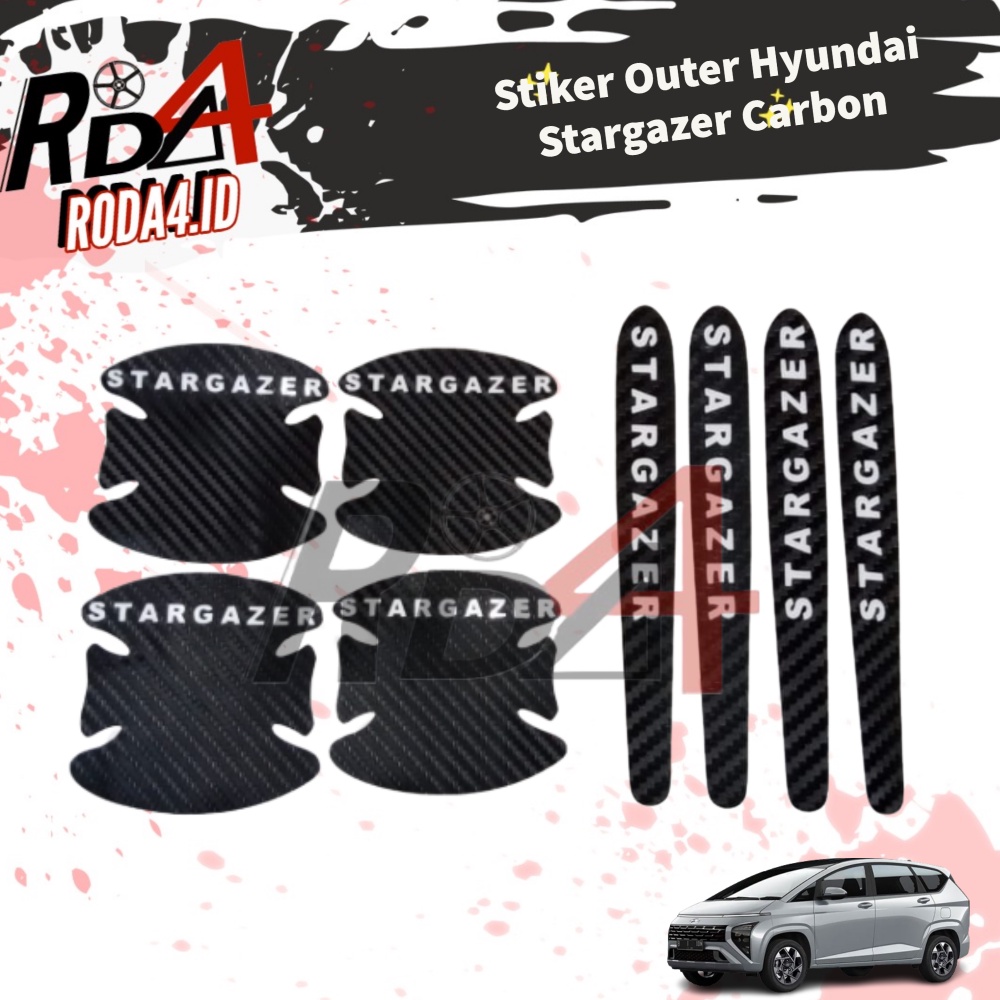 Jual Stiker Mobil Outer Handle Anti Gores Pelindung Pintu Carbon ...