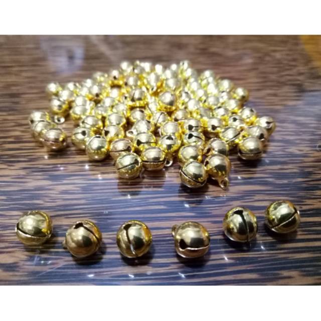 Jual Kerincing bel lonceng 8mm emas gold (isi 100) | Shopee Indonesia