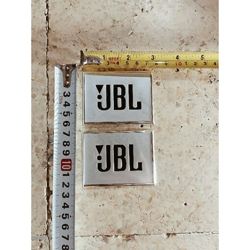 Jual emblem merk jbl silver besar plastik tebal logo merk jbl emblem ...